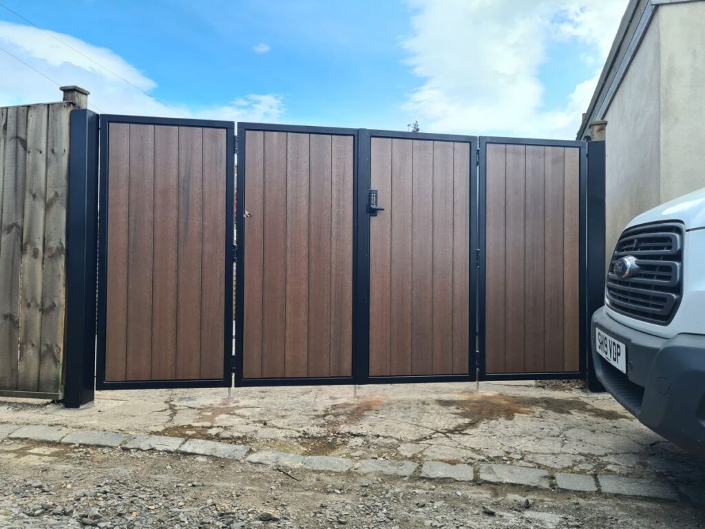 Campbell Bi-Fold Composite Driveway Gate (Tall) - Gates & Automation Direct