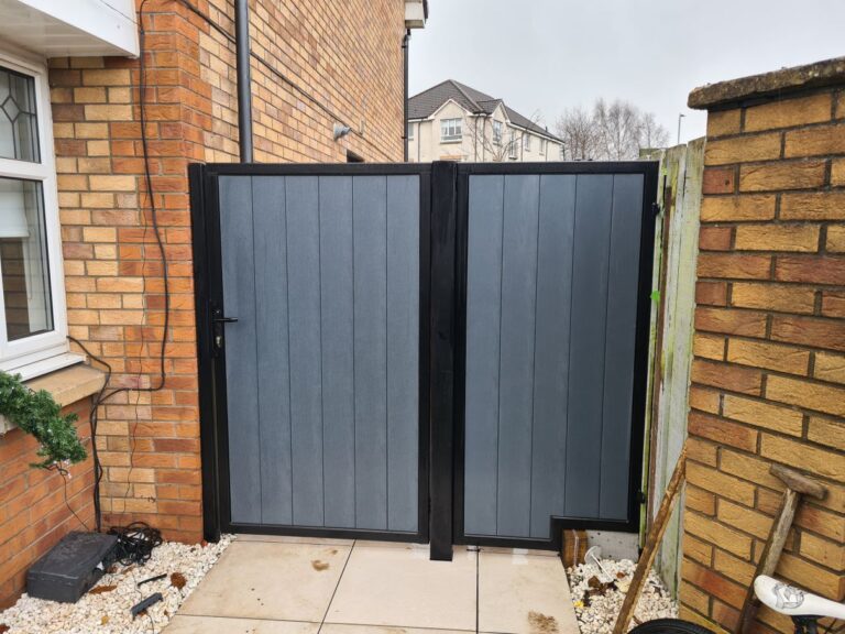 MacKenzie Tall Composite Side Gate With Panel - Gates & Automation Direct