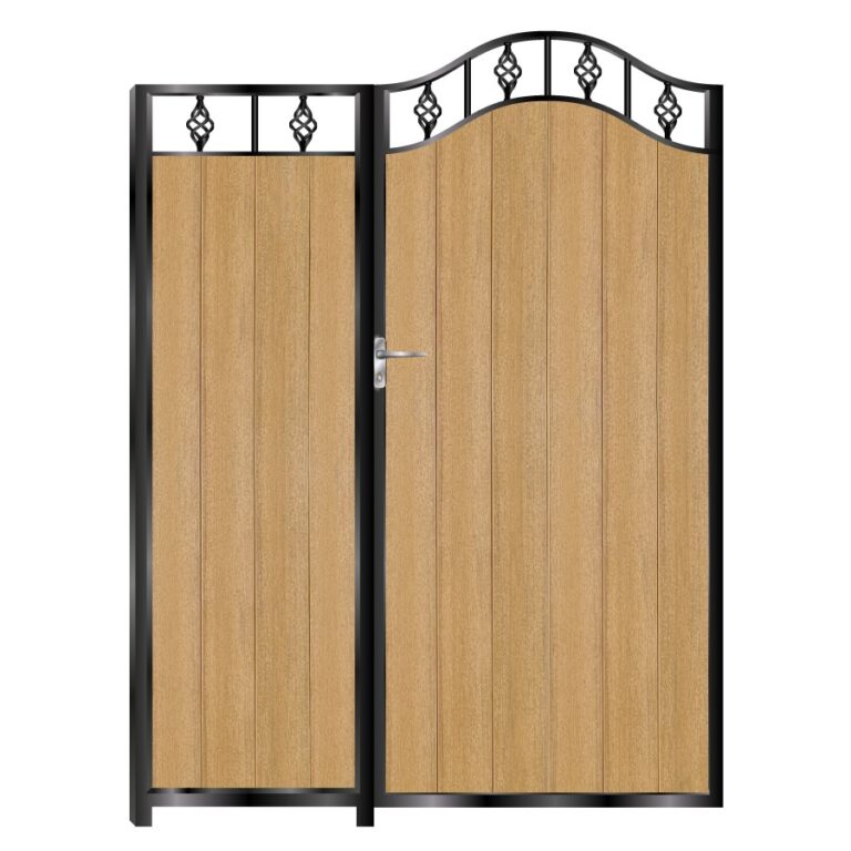 Campbell Tall Composite Side Gate With Panel - Gates & Automation Direct