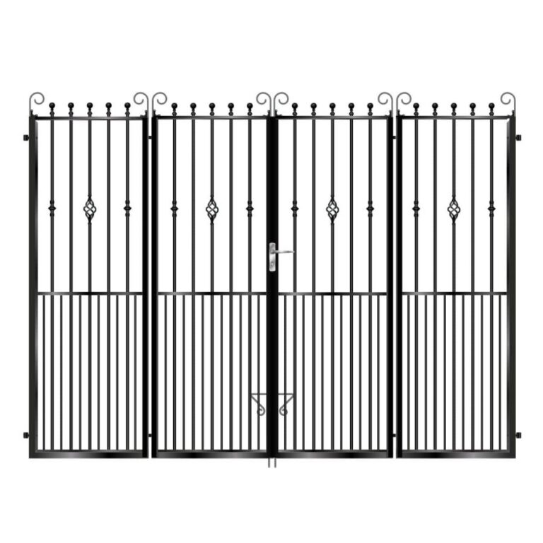 Ipswich Bi-Fold Metal Driveway Gate (Tall) - Gates & Automation Direct