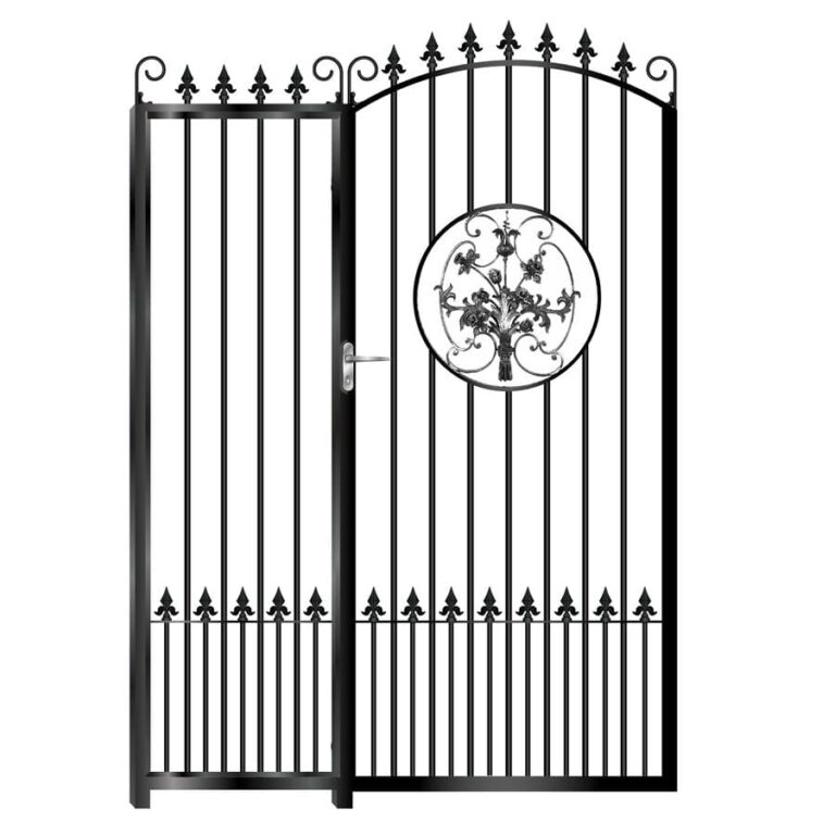 Inverness Tall Metal Side Gate With Panel - Gates & Automation Direct