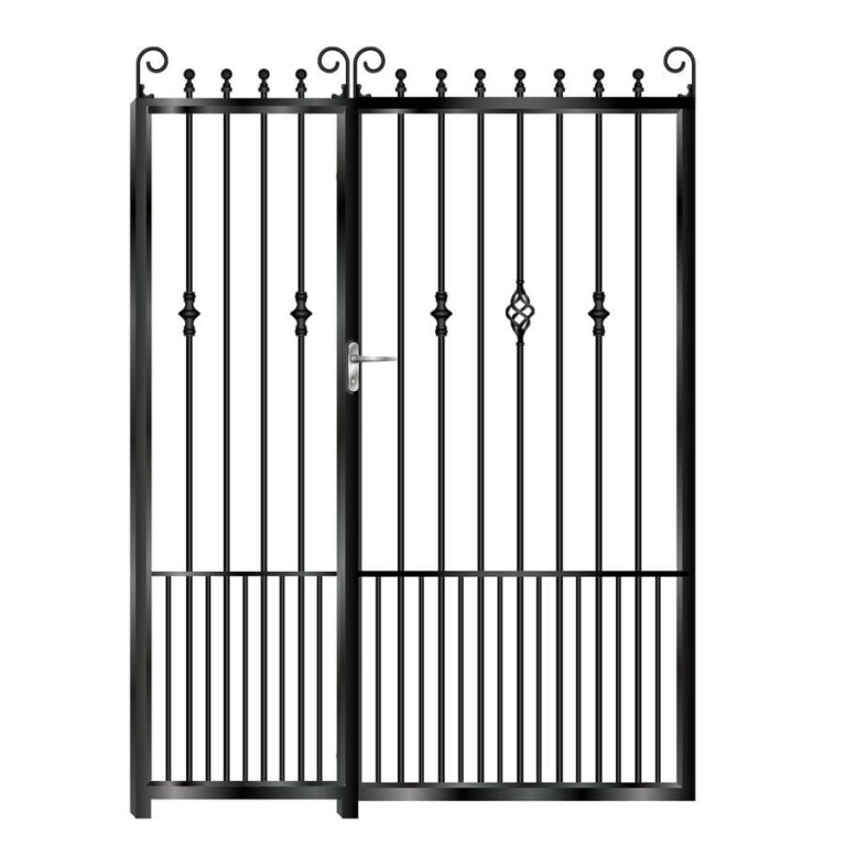 Ipswich Tall Metal Side Gate With Panel - Gates & Automation Direct