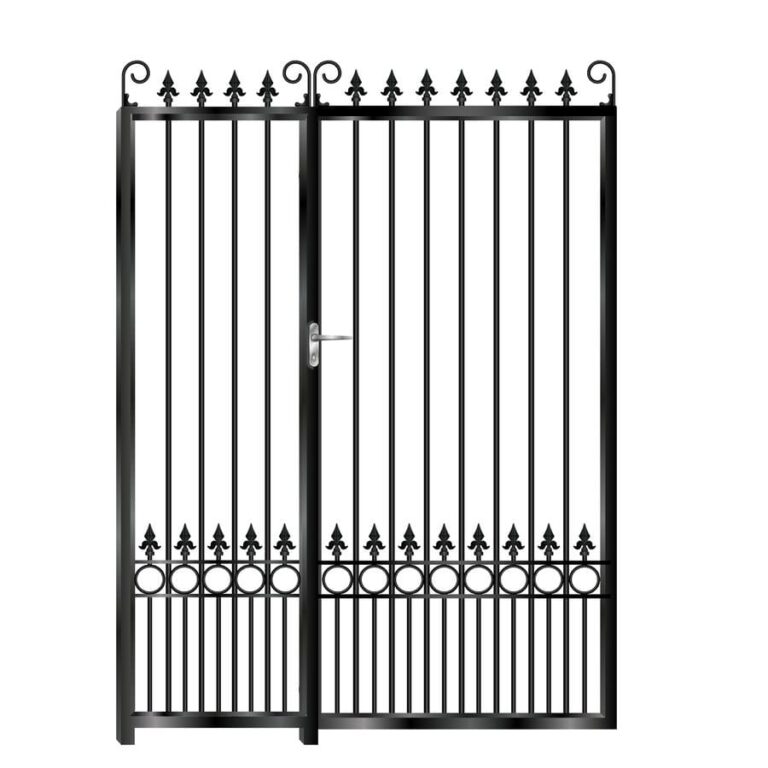 Tipton Tall Metal Side Gate With Panel - Gates & Automation Direct
