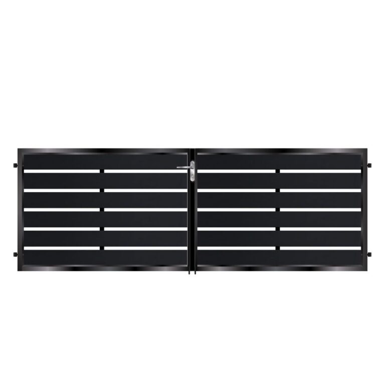 The Slatted One Short Aluminium Driveway Gate - Gates & Automation Direct
