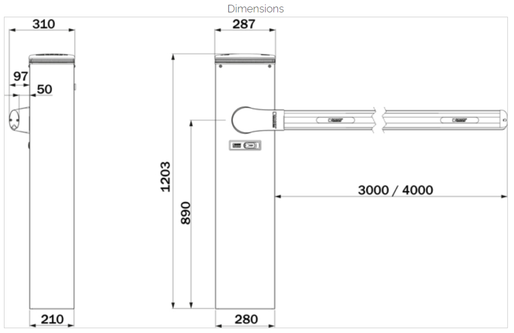 Automatic Brushless Barrier Kit | Gates & Automation Direct