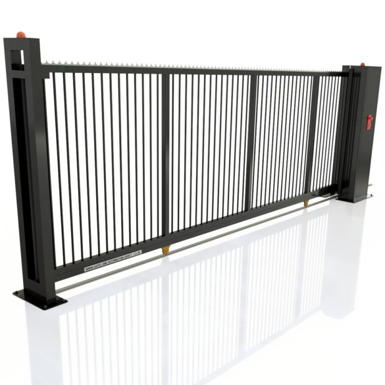 Automatic Tracked Sliding Gate (Vertical Bar) – Powder Coated Finish ...